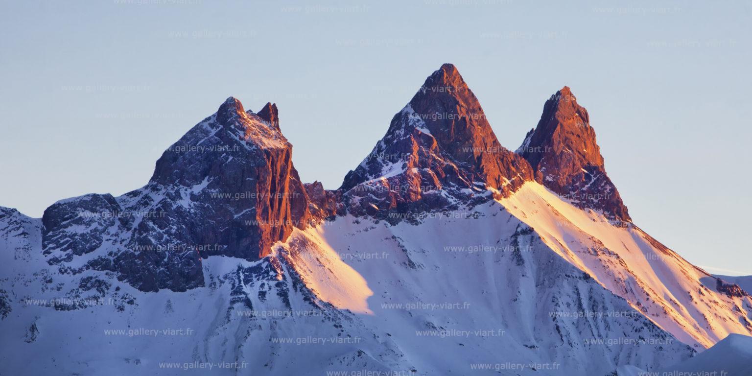 Aiguilles d'Arves au coucher du soleil N°4 - Gallery Viart